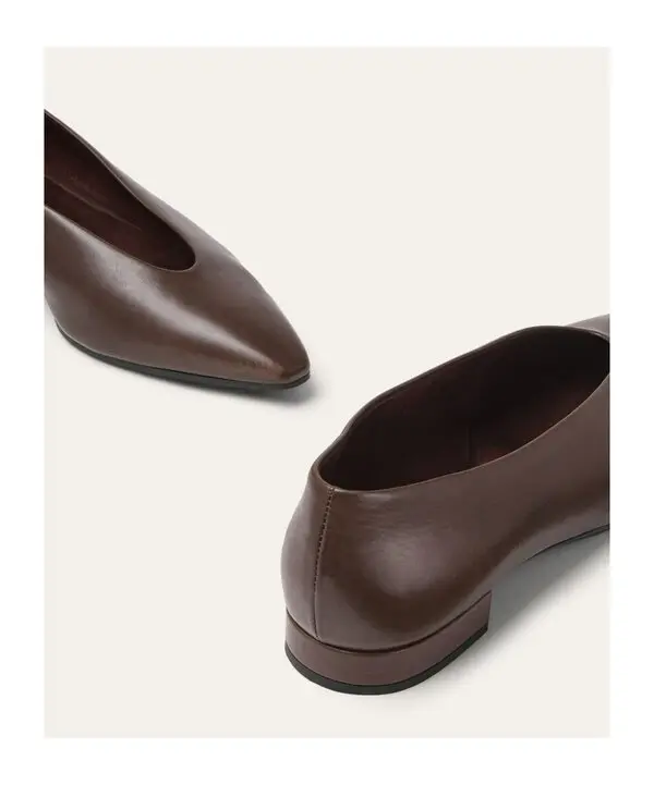 Loro Piana Rebecca Pointed-toe Ballerina Flats - Brown