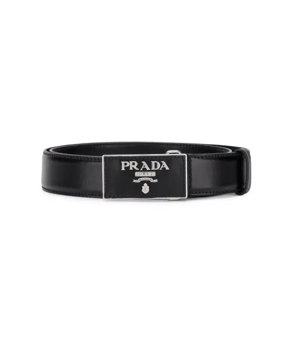 Prada Square Buckle Belt - Black