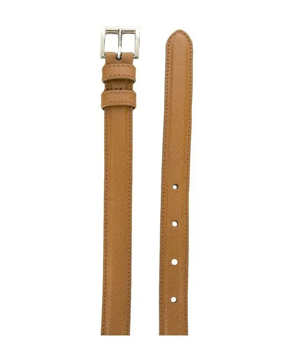 Prada Square Buckle Leather Belt