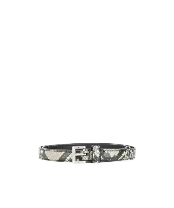 Prada Square Buckle Saffiano Belt