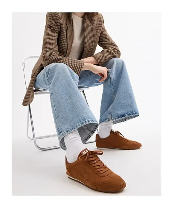 COACH Lace-up Suede Sneakers - Shadow Brown