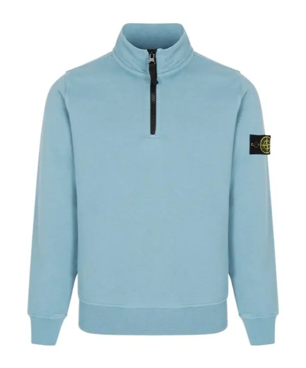 Stone Island Half-zip Hoodie With Stand Collar