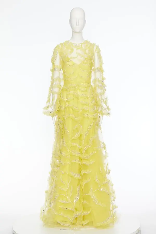Valentino Garavani Round-neck Long-sleeved Dress