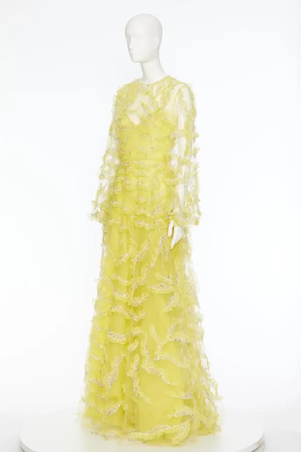 Valentino Garavani Round-neck Long-sleeved Dress
