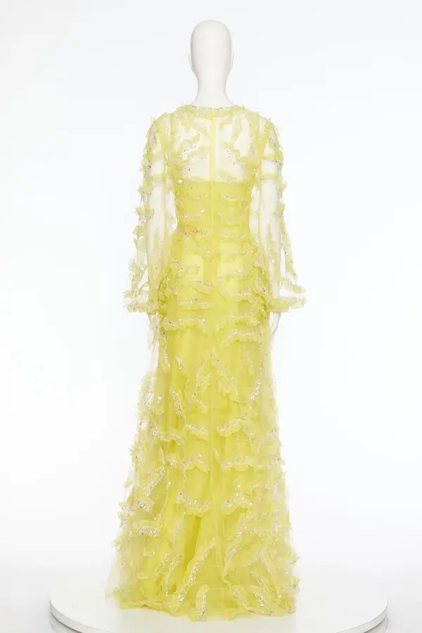 Valentino Garavani Round-neck Long-sleeved Dress