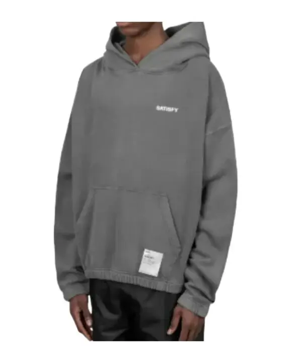 Satisfy Long-sleeved Hooded Sweatshirt With Drawstring