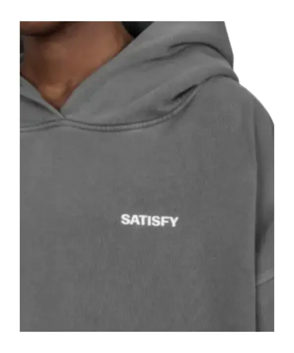 Satisfy Long-sleeved Hooded Sweatshirt With Drawstring