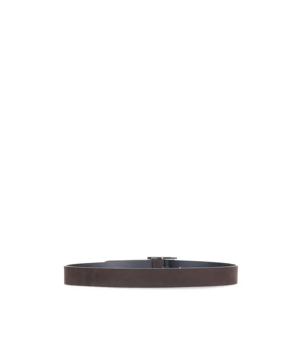 ORTIGNI Textured Buckle Belt - Brown