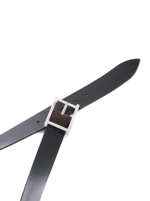 ORTIGNI Textured Buckle Belt - Brown