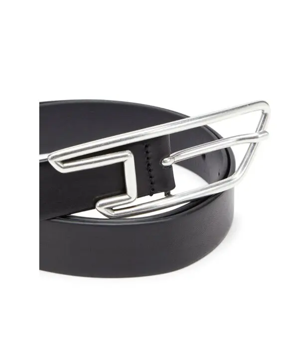 DIESEL® Logo Buckle Leather Belt
