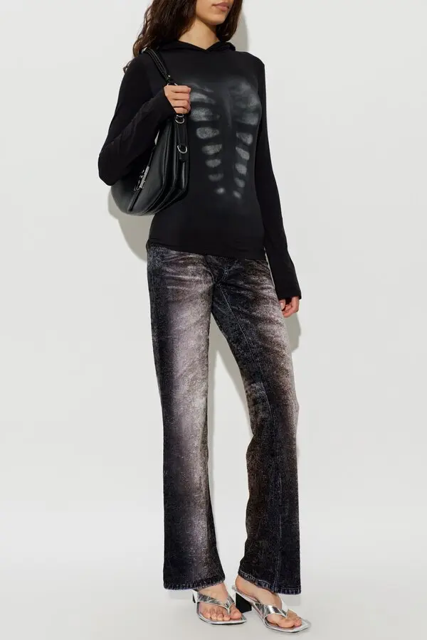 AVAVAV Belt Loop Jeans With Distressed Details