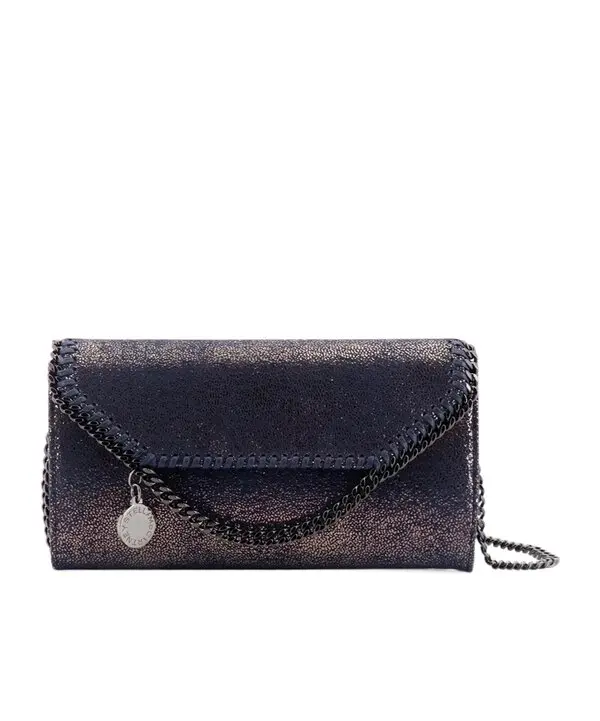 Stella McCartney Chain Flap Wallet - Black