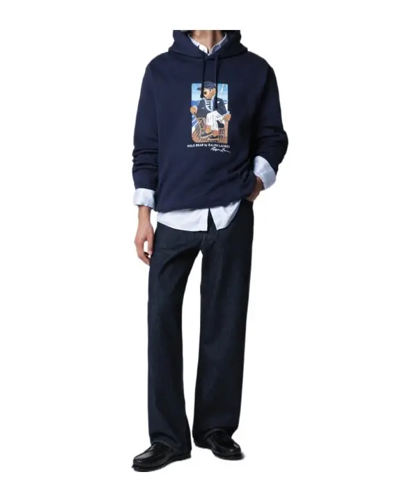 Polo Ralph Lauren Hooded Sweatshirt With Polo Bear Graphic