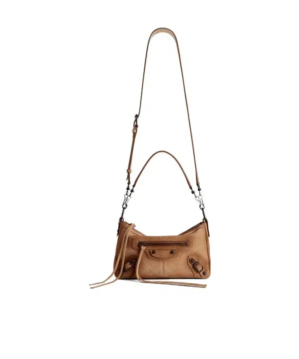 Balenciaga Le City Moto Mini Shoulder Bag - Camel