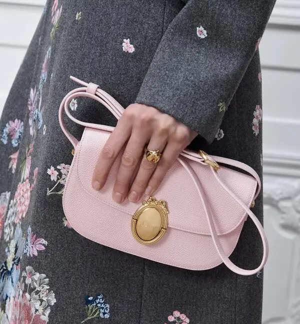 Dior Flap Shoulder Bag With Medaillon Buckle
