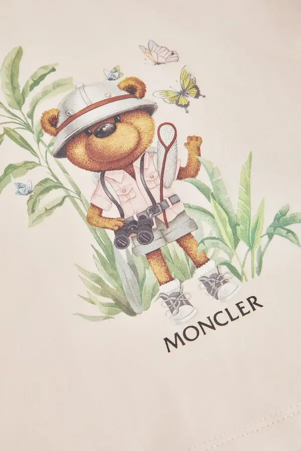 Moncler Teddy Bear Motif Cotton T-shirt