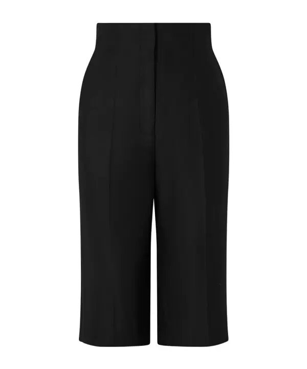 Khaite Raelle Wool Silk Blend Knee Length Shorts