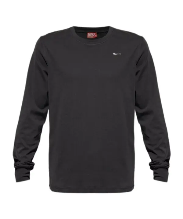 DIESEL® Miegor Long-sleeve Logo T-shirt - Black