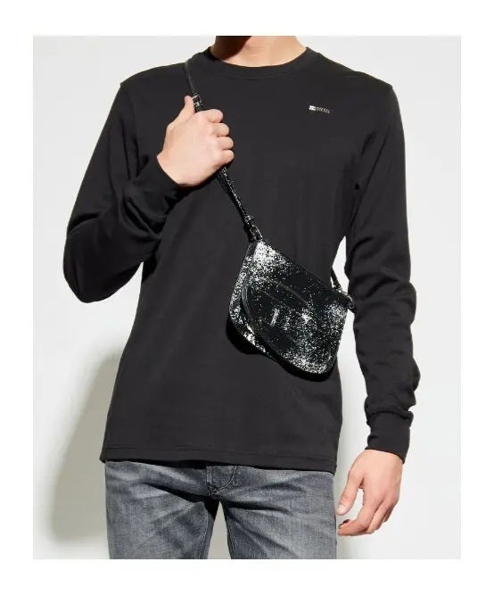 DIESEL® Miegor Long-sleeve Logo T-shirt - Black