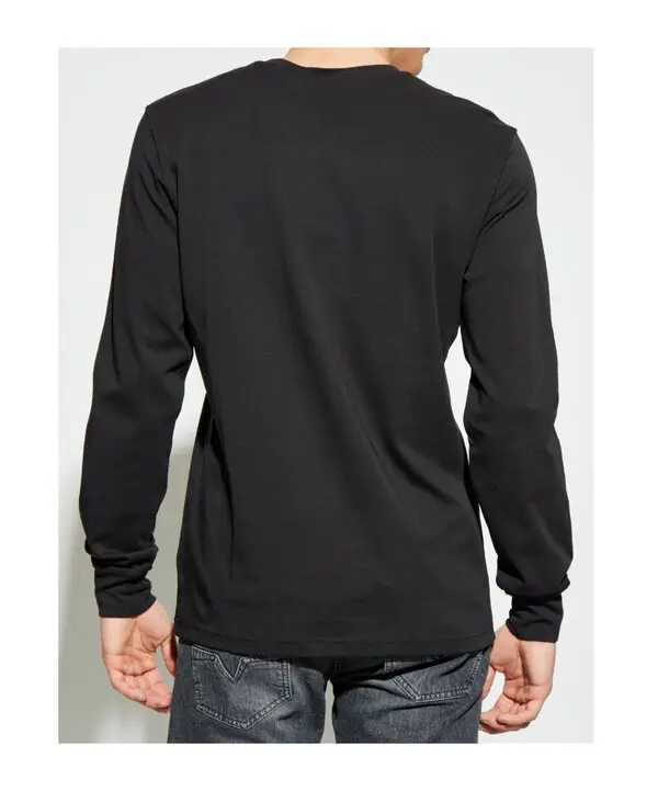 DIESEL® Miegor Long-sleeve Logo T-shirt - Black