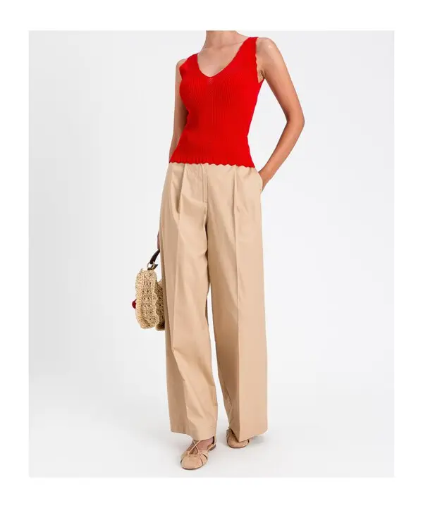 TWINSET V-neck Ribbed Vest