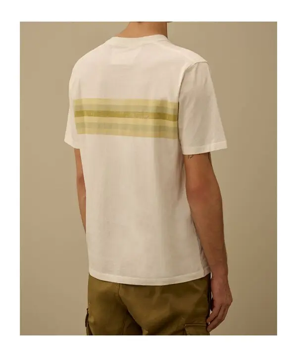 C.P. COMPANY Striped Logo T-shirt