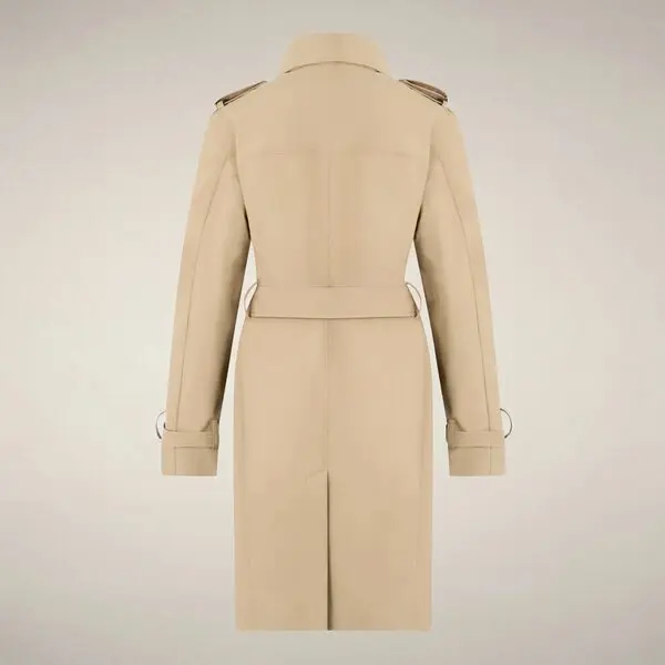 SAVE THE DUCK Collared Long-sleeved Trench Coat