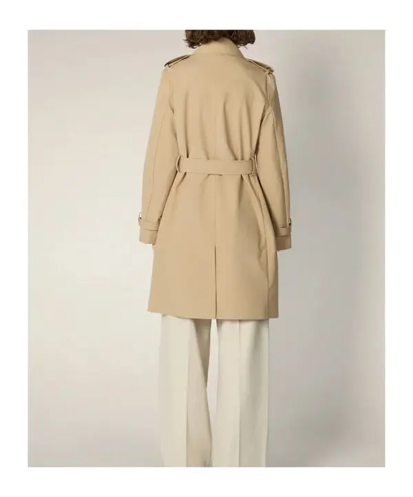 SAVE THE DUCK Collared Long-sleeved Trench Coat