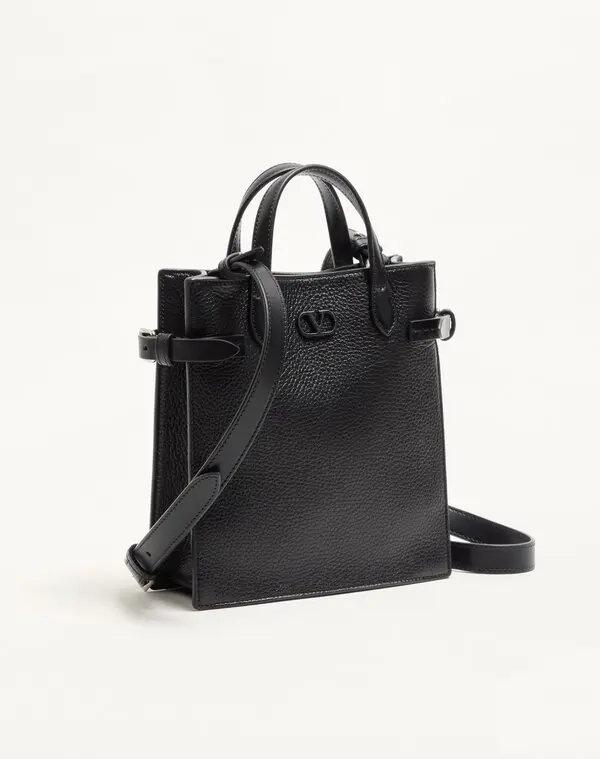Valentino Garavani Antibes Small Shopping Bag In Grained Leather