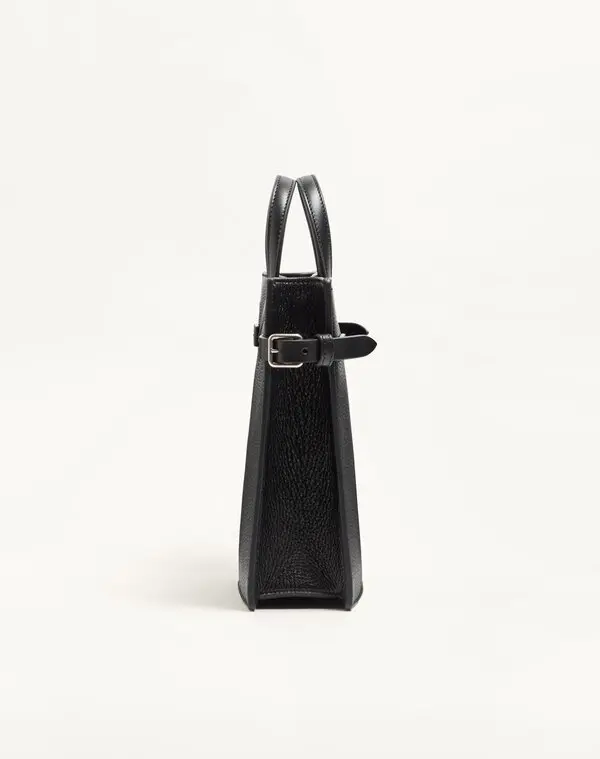 Valentino Garavani Antibes Small Shopping Bag In Grained Leather