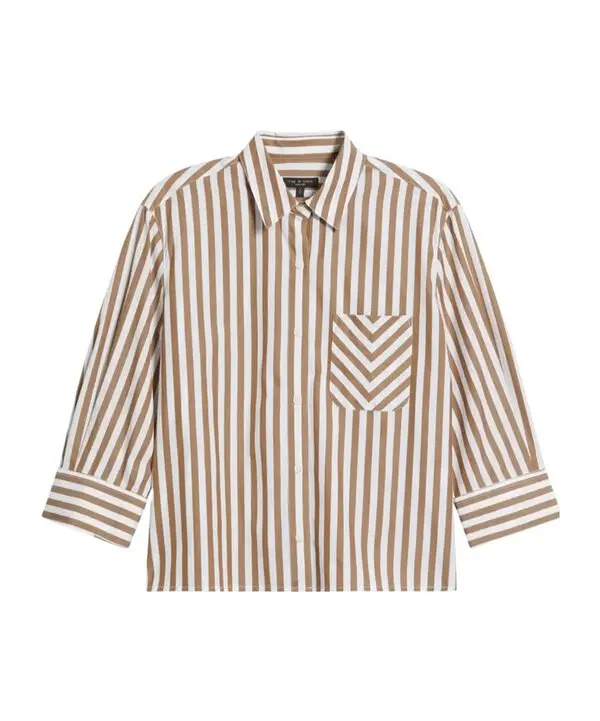 RAG  BONE Rag & Bone Striped Shirt With Classic Collar And Pocket