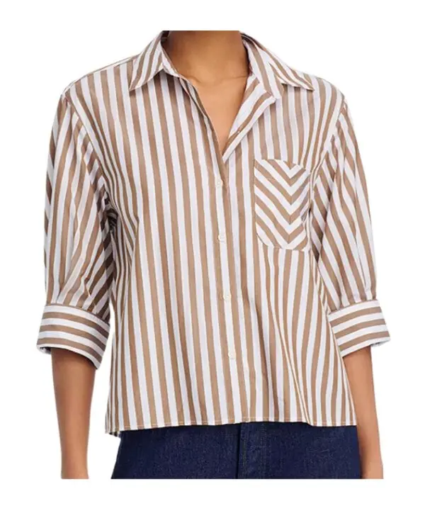Rag & Bone Striped Pocket Shirt - White
