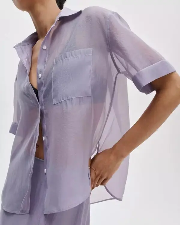 RAG  BONE Rag & Bone Collared Short-sleeved Shirt With Chest Pocket