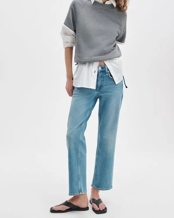 RAG  BONE Rag & Bone Harlow Ankle Straight Jeans
