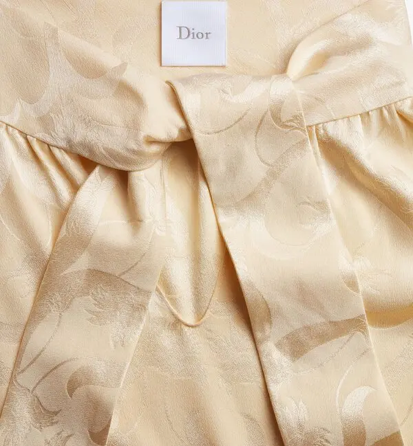 Dior Cold Shoulder Blouse With Tie Detail