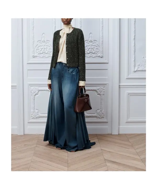 Dior Cold Shoulder Blouse With Tie Detail