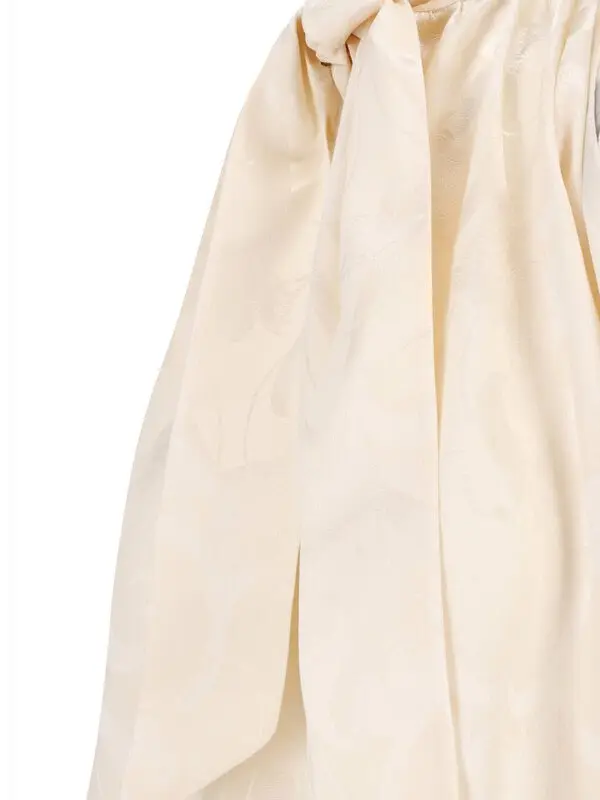 Dior Cold Shoulder Blouse With Tie Detail