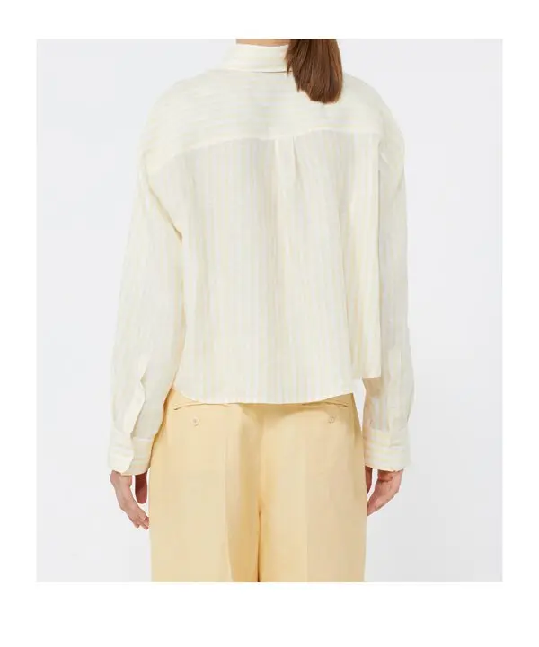 Max Mara Striped Long Sleeve Shirt - White