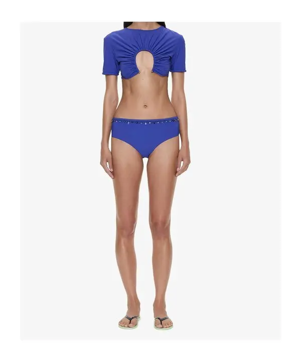 Christopher Esber Cropped Top With Cutout Detail - Indigo