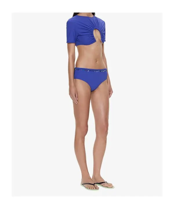 Christopher Esber Cropped Top With Cutout Detail - Indigo