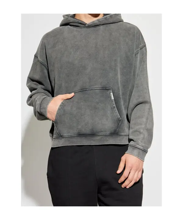 REPRESENT Cotton Hoodie With Kangaroo Pocket - Gray
