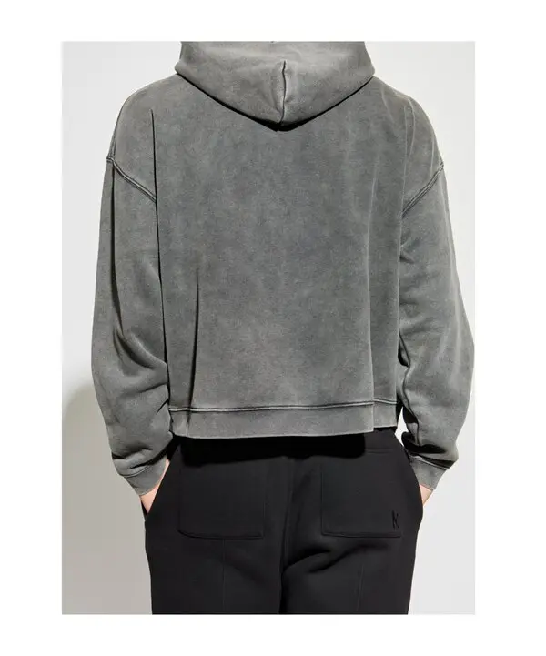 REPRESENT Cotton Hoodie With Kangaroo Pocket - Gray