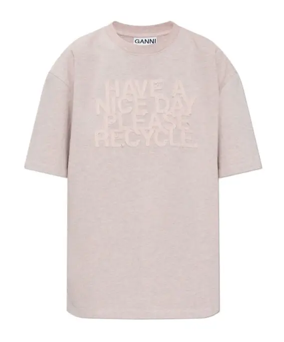 GANNI Logo Appliqué T-shirt