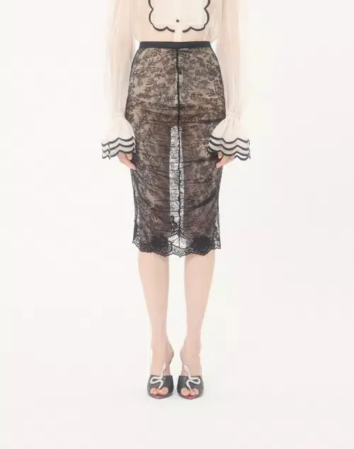 Valentino Garavani Stretch Lace Skirt