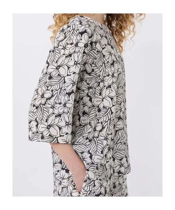 Max Mara Floral Print Round Neck T-shirt