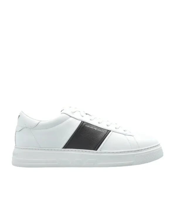 Emporio Armani Leather Panelled Sneakers