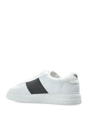 Emporio Armani Leather Panelled Sneakers