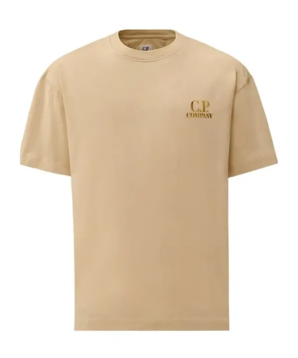C.P. COMPANY Logo Printed Crewneck T-shirt - Nude
