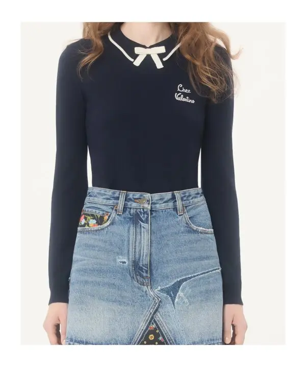 Valentino Garavani Wool Jumper With Bow Detail