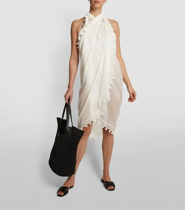 Melissa Odabash Tasseled Pareo Scarf